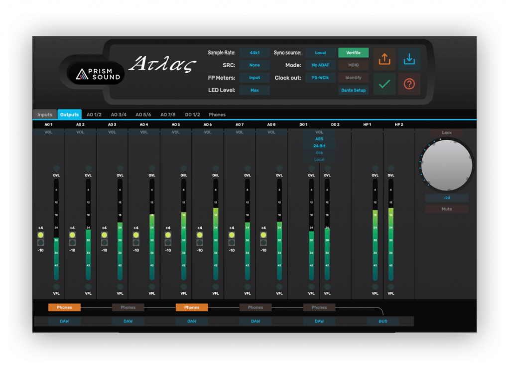 Atlas multi-track recording interface - Prism Sound