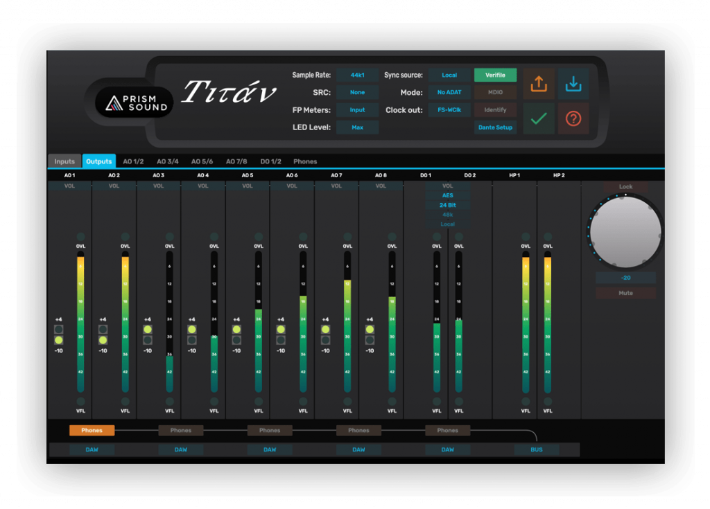 Titan multi-track audio interface - Prism Sound